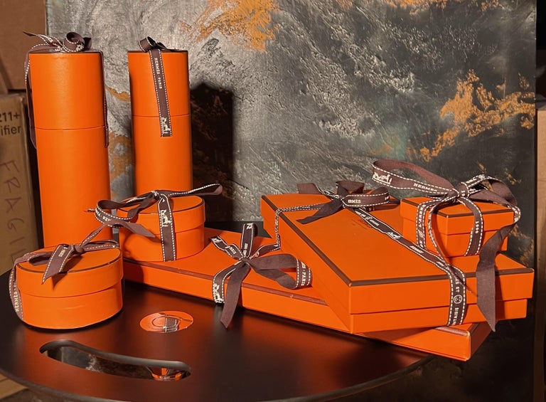 Hermès Multi-Sized Gift Box Set with Ribbons, France For Sale at 1stDibs