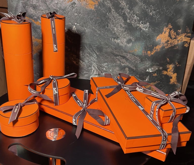 Hermès Multi-Sized Gift Box Set with Ribbons, France For Sale at 1stDibs