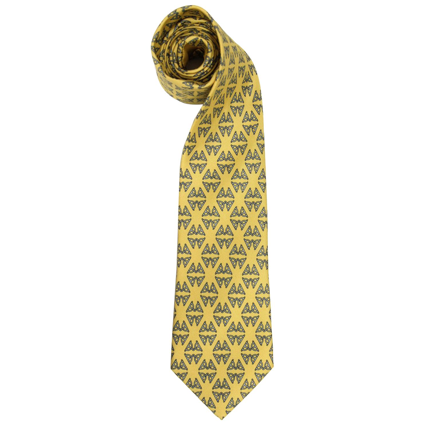 HERMES Tie - Brown Silk H Pattern Neck Tie at 1stDibs | hermes pattern ...