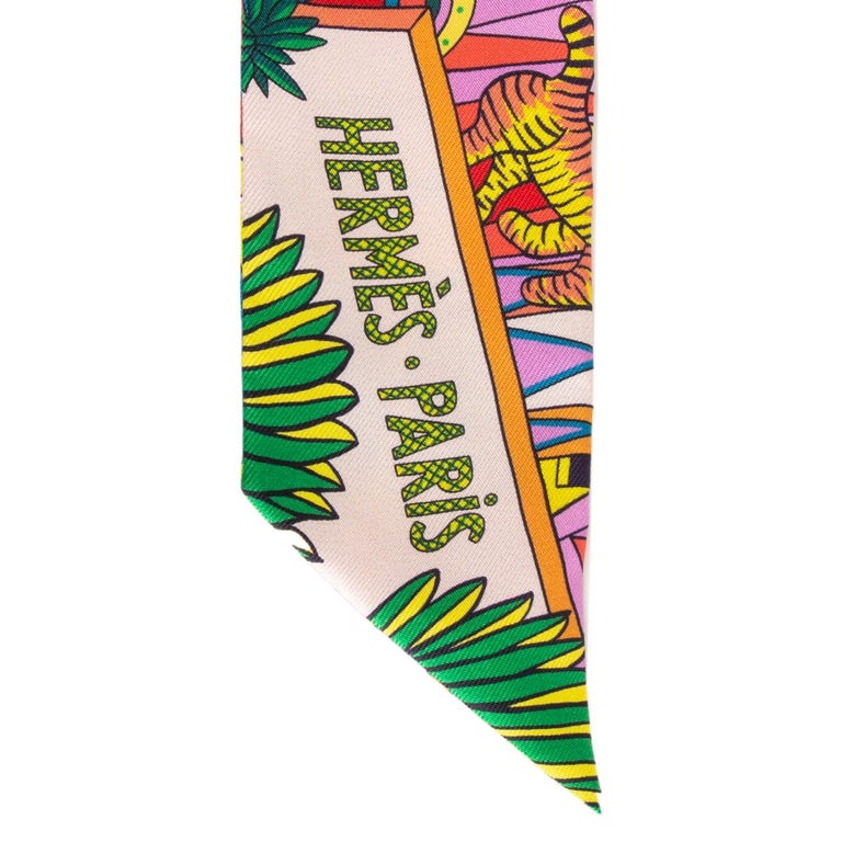 HERMES multicolor silk ANIMAPOLIS TWILLY Scarf at 1stDibs | hermes ...