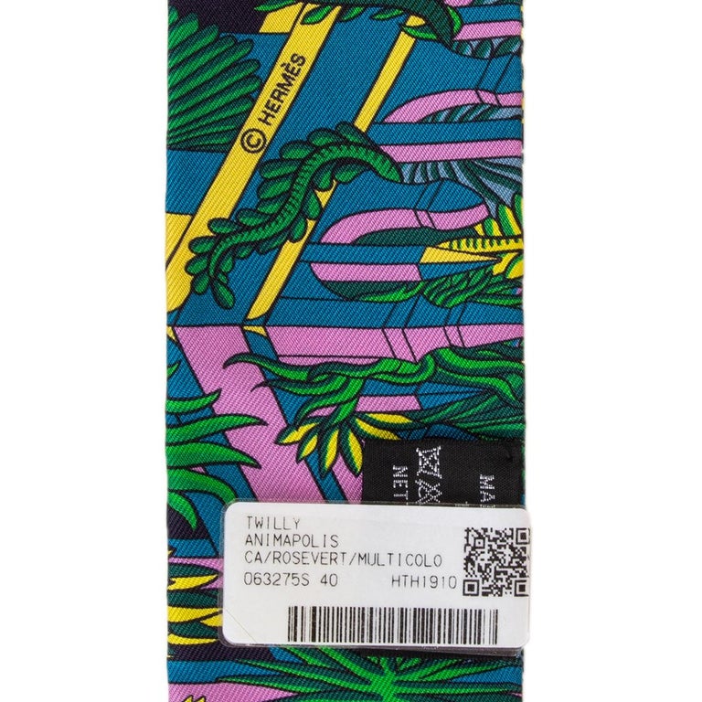 HERMES multicolor silk ANIMAPOLIS TWILLY Scarf at 1stDibs | hermes ...