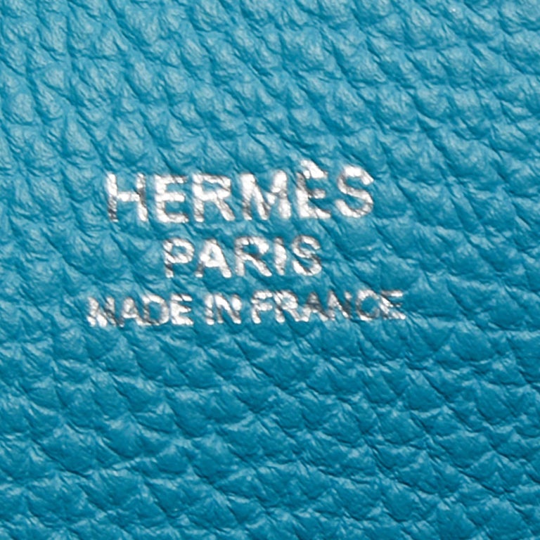 Hermes Mykonos Clemence Leather So Kelly 22 Bag For Sale at 1stDibs