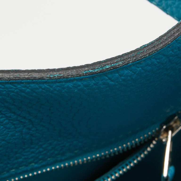Hermes Mykonos Clemence Leather So Kelly 22 Bag For Sale at 1stDibs