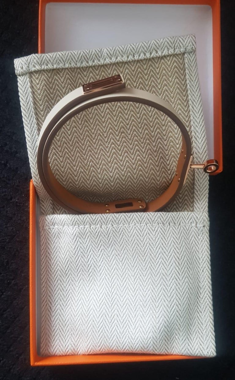 Hermes Nata Mini Kelly Double Tour bracelet Size 2 For Sale at 1stDibs