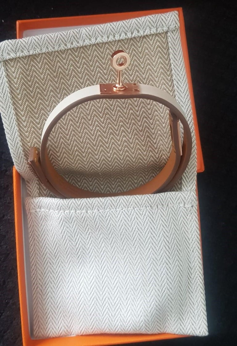 Hermes Nata Mini Kelly Double Tour bracelet Size 2 For Sale at 1stDibs