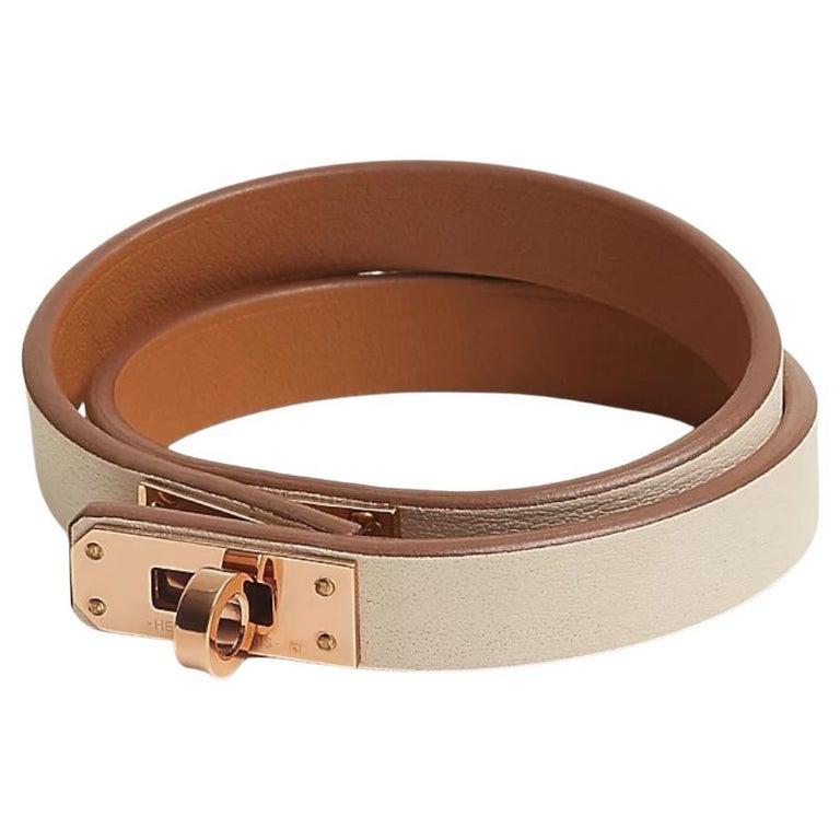 Hermes Nata Mini Kelly Double Tour bracelet Size 2 For Sale at 1stDibs