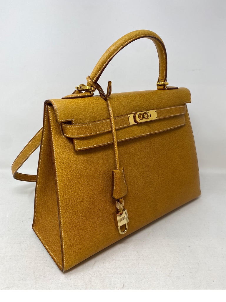 Hermes Natural Kelly 32 Bag at 1stDibs