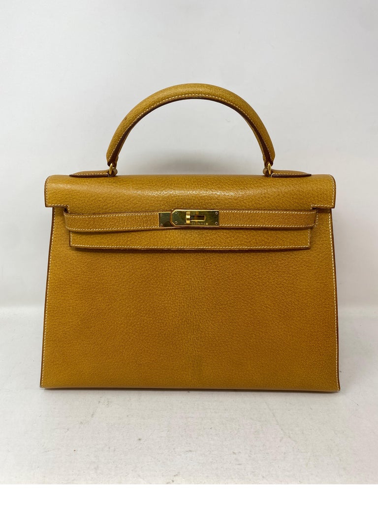 Hermes Natural Kelly 32 Bag at 1stDibs