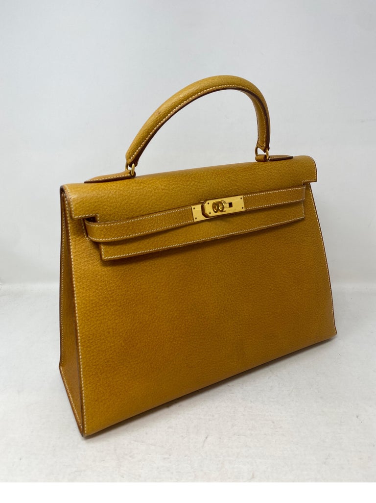 Hermes Natural Kelly 32 Bag at 1stDibs