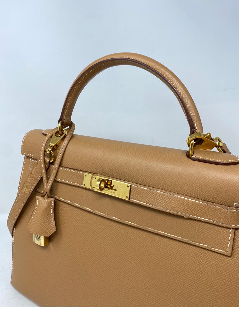 Hermes Natural Kelly 32 Sellier Bag at 1stDibs