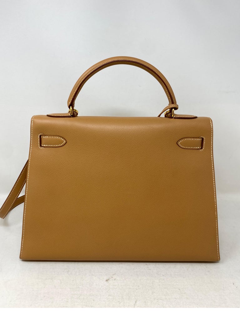 Hermes Natural Kelly 32 Sellier Bag at 1stDibs