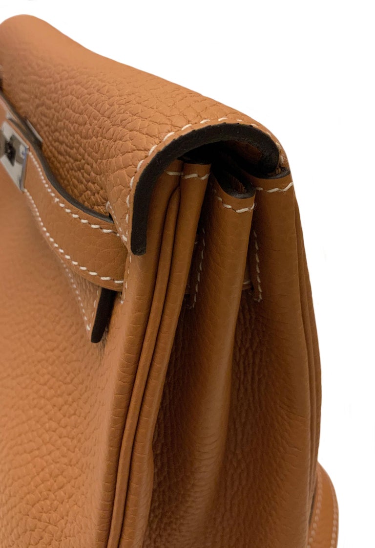 Hermès Natural Togo Leather Kelly Ado II Backpack at 1stDibs