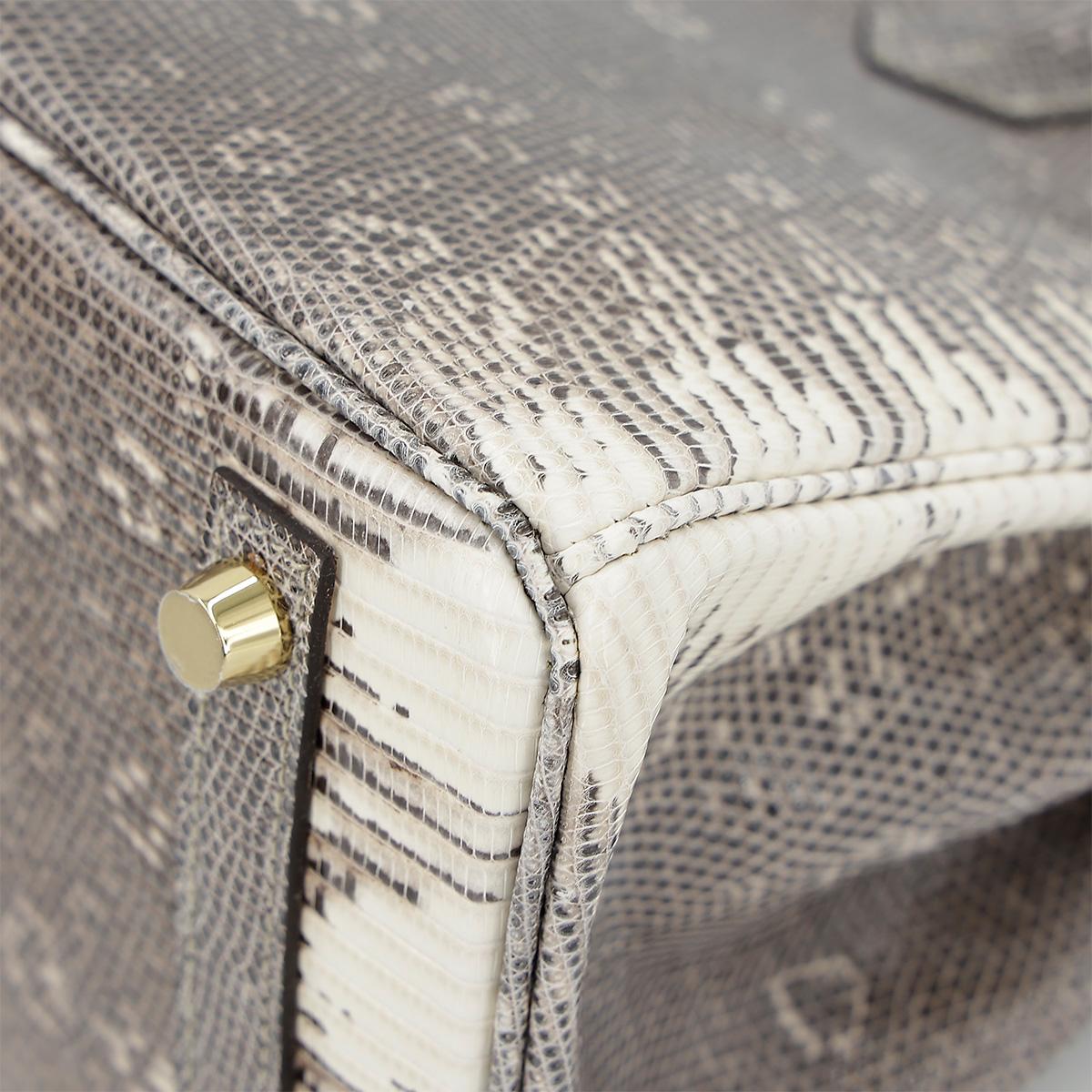 HERMES NEW Birkin 25 Ombre Lizard Exotic Skin Gold HW Top Handle Tote ...