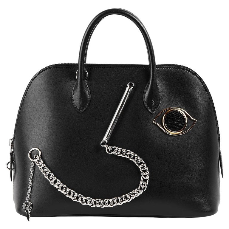 HERMÈS NEW Bolide 1923 30 Limited Edition Black Lizard Wink Top Handle ...