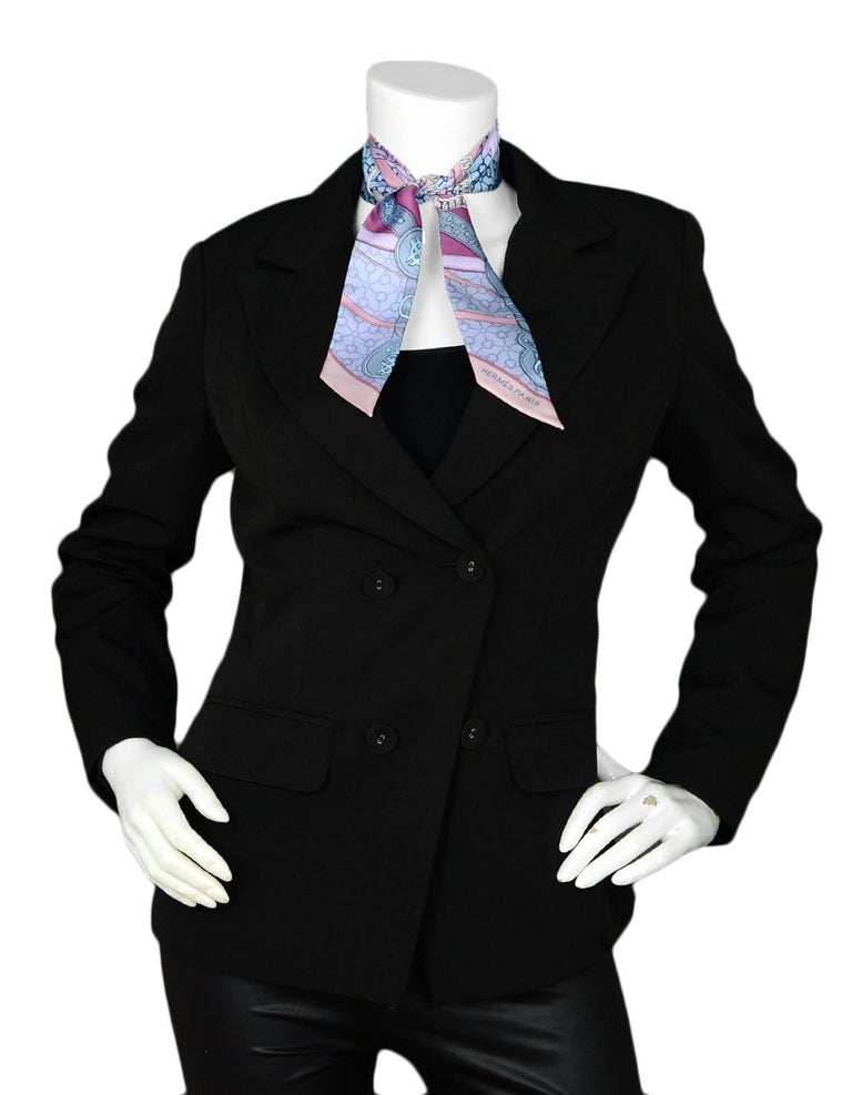 Hermes New Mauve Ciel Gris "La Promenade du Matin" Silk Twilly Neck Tie ...