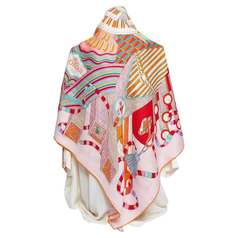 Hermès New Pink Cashmere Shawl at 1stDibs