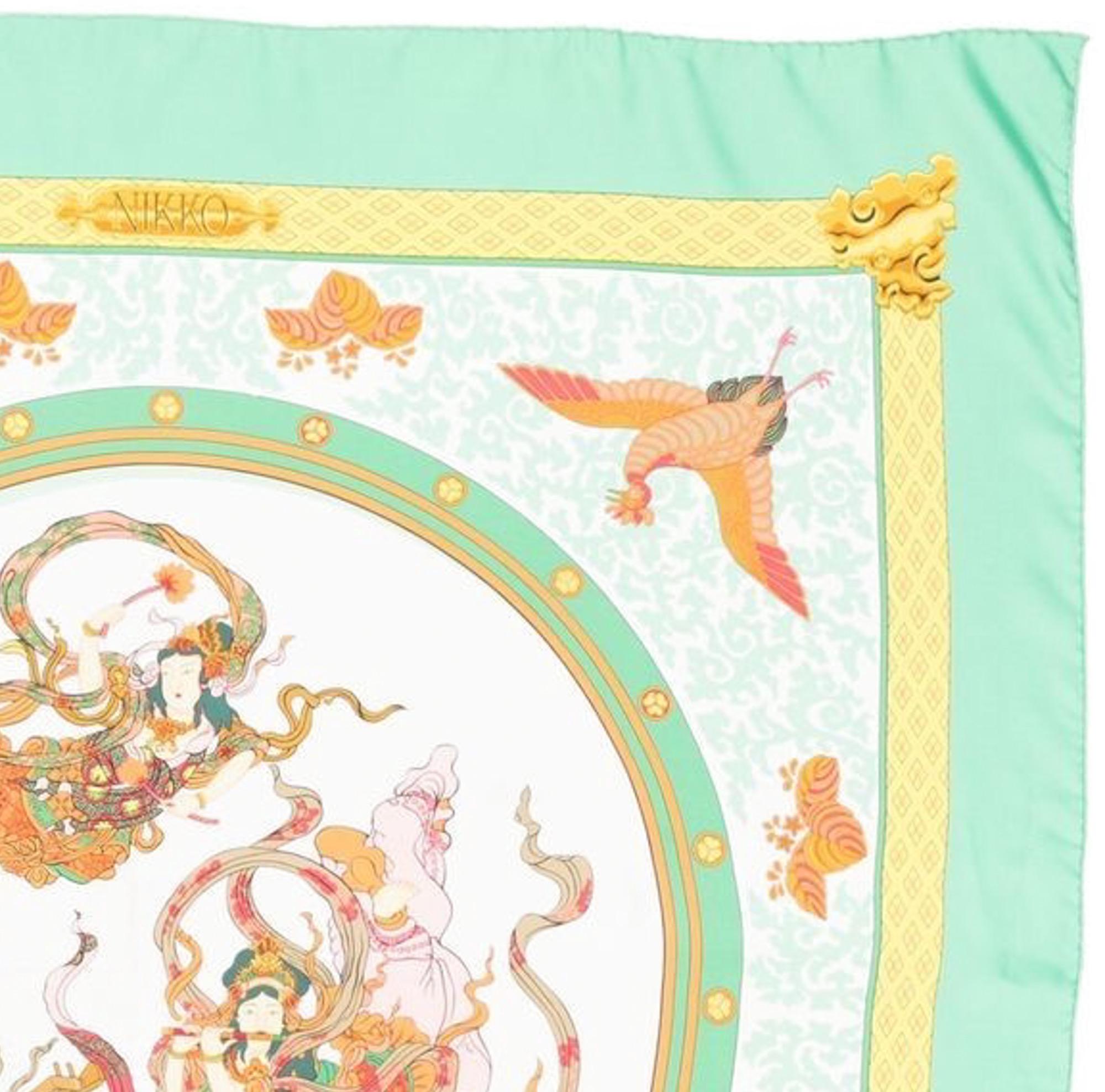 Hermes Nikko by Dimitri Rybaltchenko Silk Scarf For Sale at 1stDibs