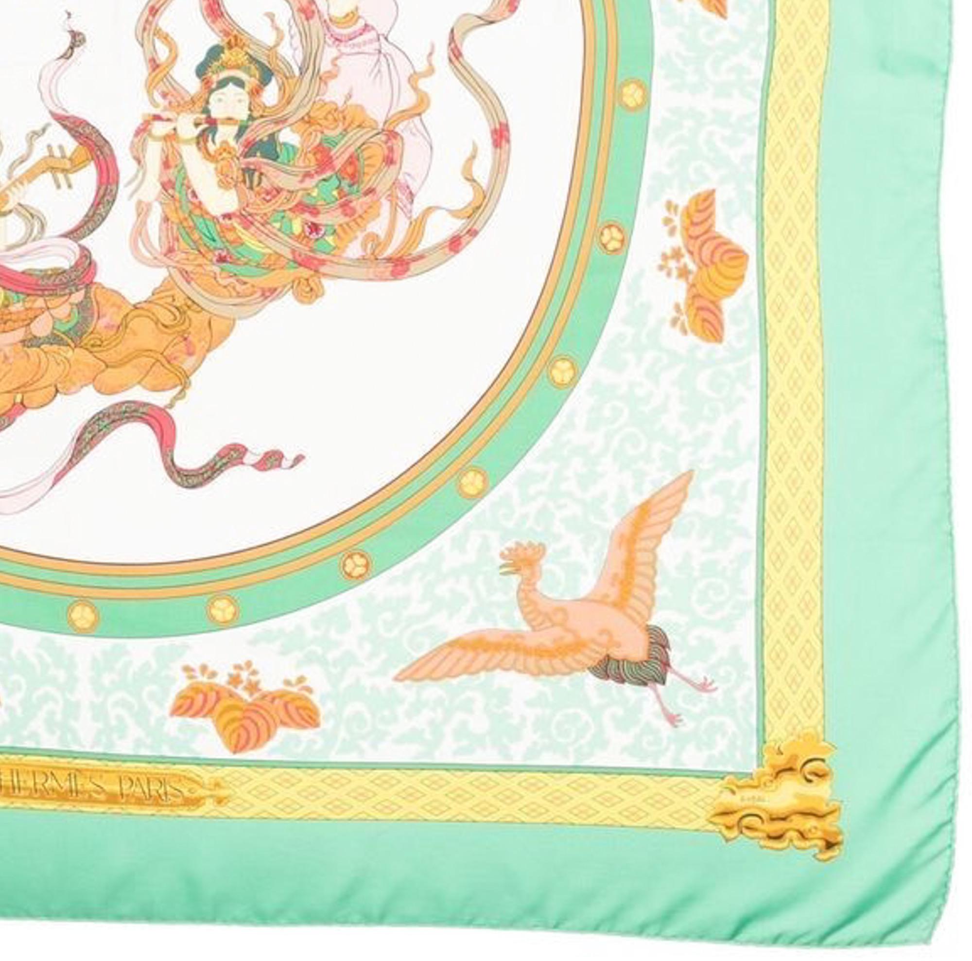 Hermes Nikko by Dimitri Rybaltchenko Silk Scarf For Sale at 1stDibs