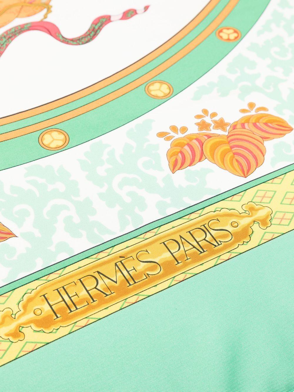 Hermes Nikko by Dimitri Rybaltchenko Silk Scarf For Sale at 1stDibs