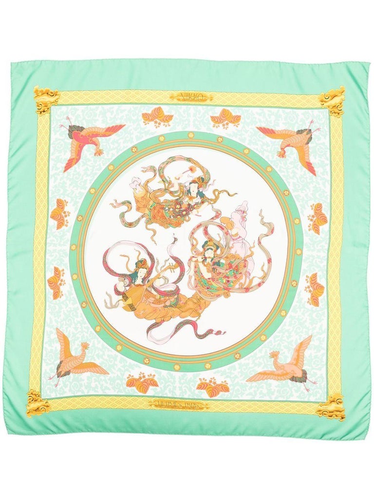 Hermes Nikko by Dimitri Rybaltchenko Silk Scarf For Sale at 1stDibs