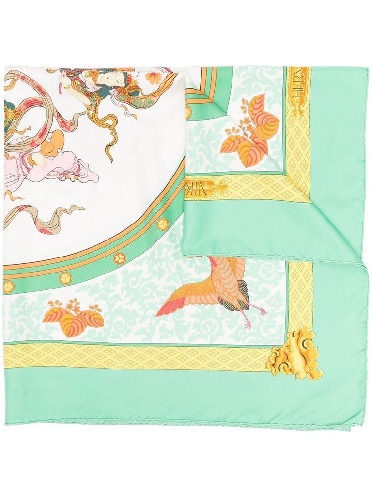 Hermes Nikko by Dimitri Rybaltchenko Silk Scarf For Sale at 1stDibs