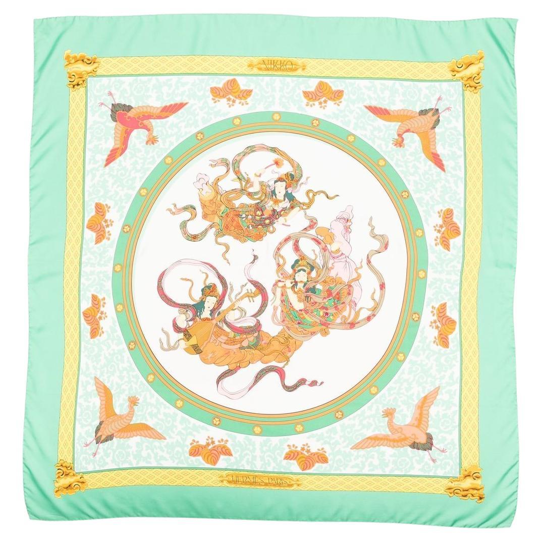 1966 Hermes 'Jonques et Sampans' 1st edition silk scarf at 1stDibs