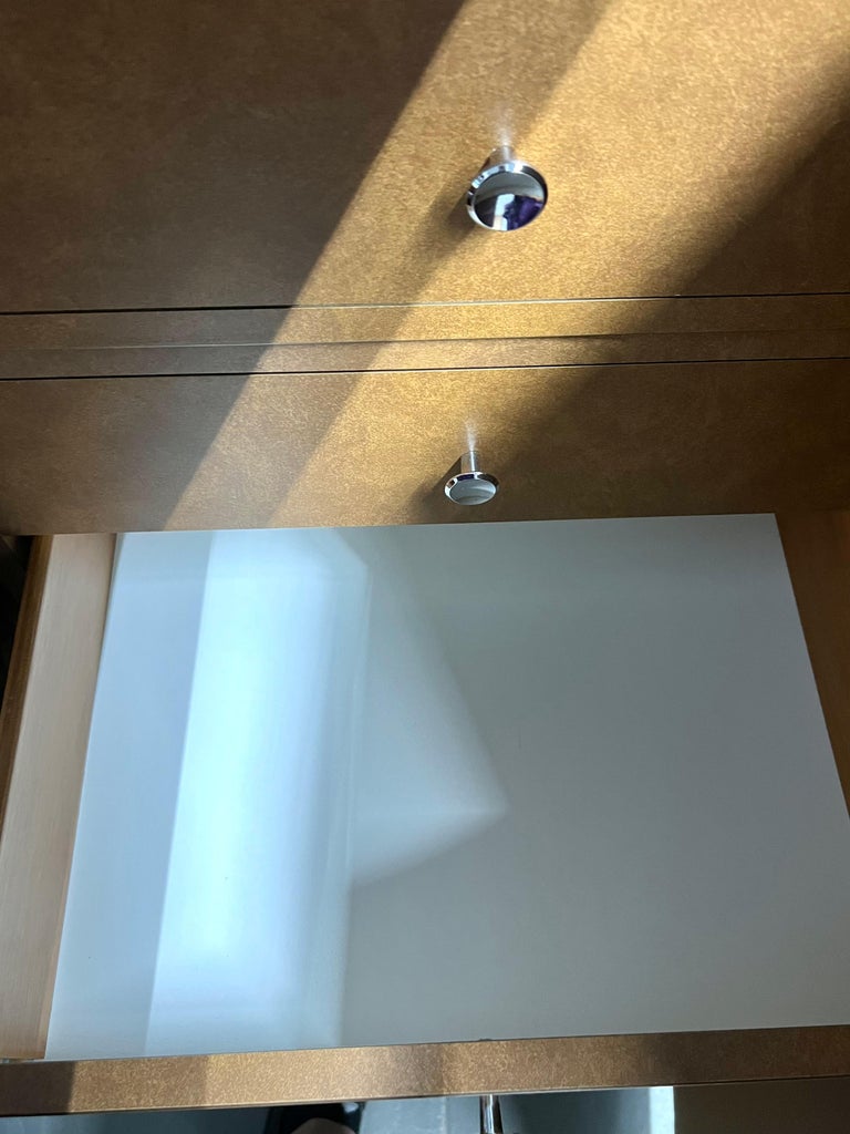 Hermès Tan Leather Chest with Drawers, Cabinet, Guido Faleschini, Italy ...