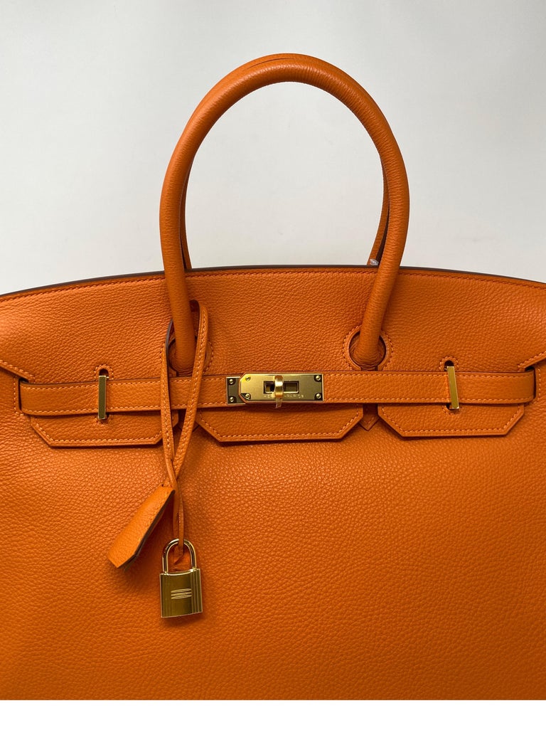 Hermes Orange Birkin 35 Bag For Sale at 1stDibs