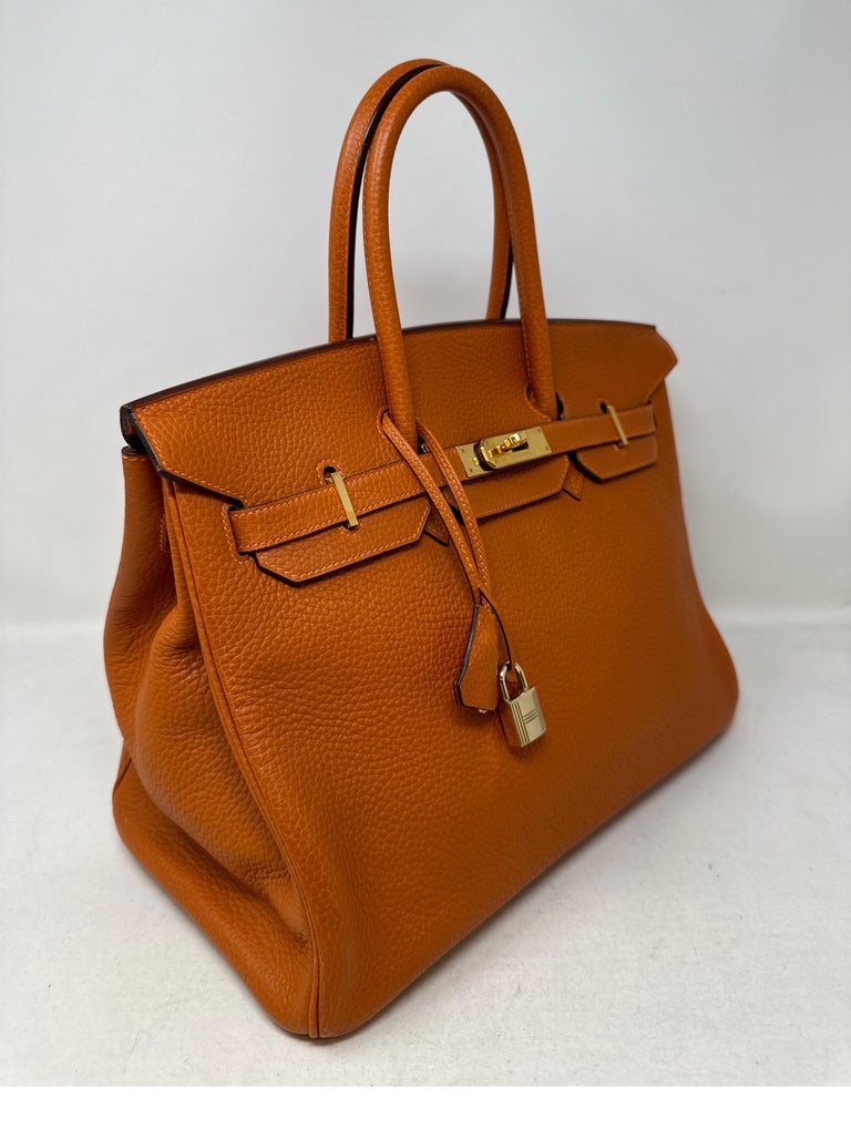 Hermes Orange Birkin 35 Bag For Sale at 1stDibs