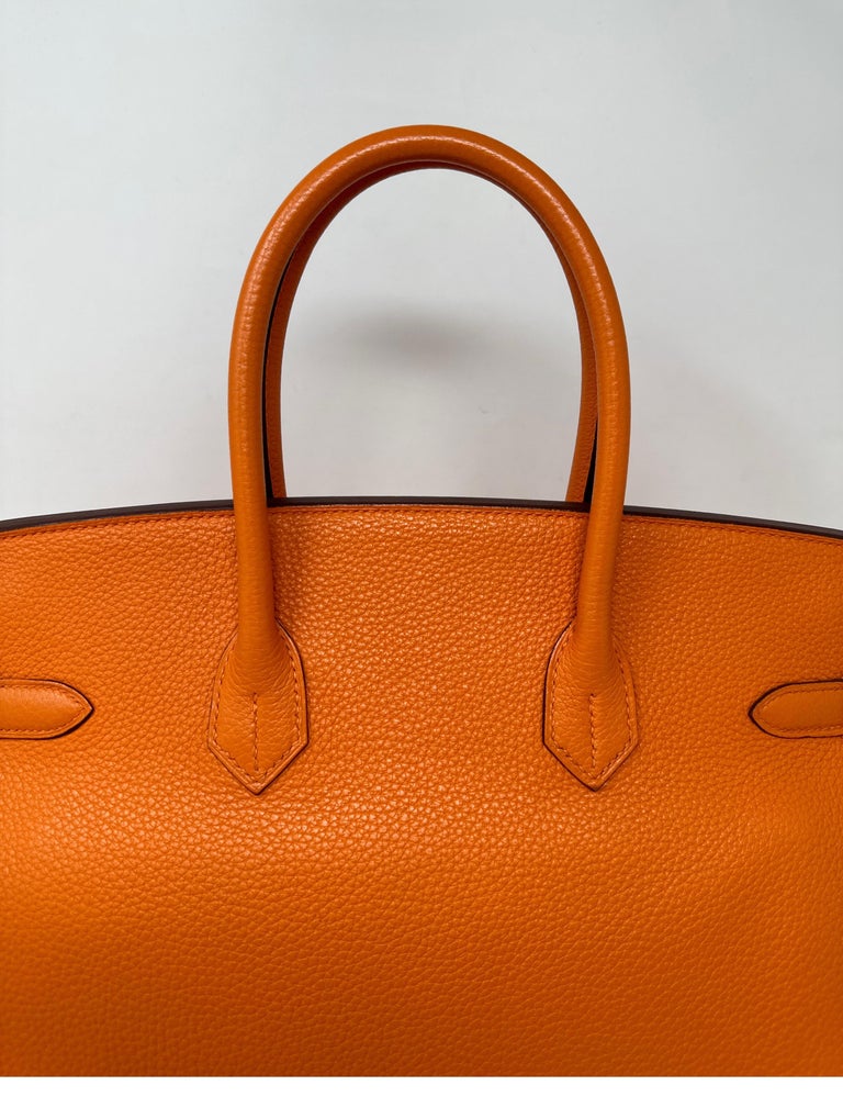 Hermes Orange Birkin 35 Bag For Sale at 1stDibs