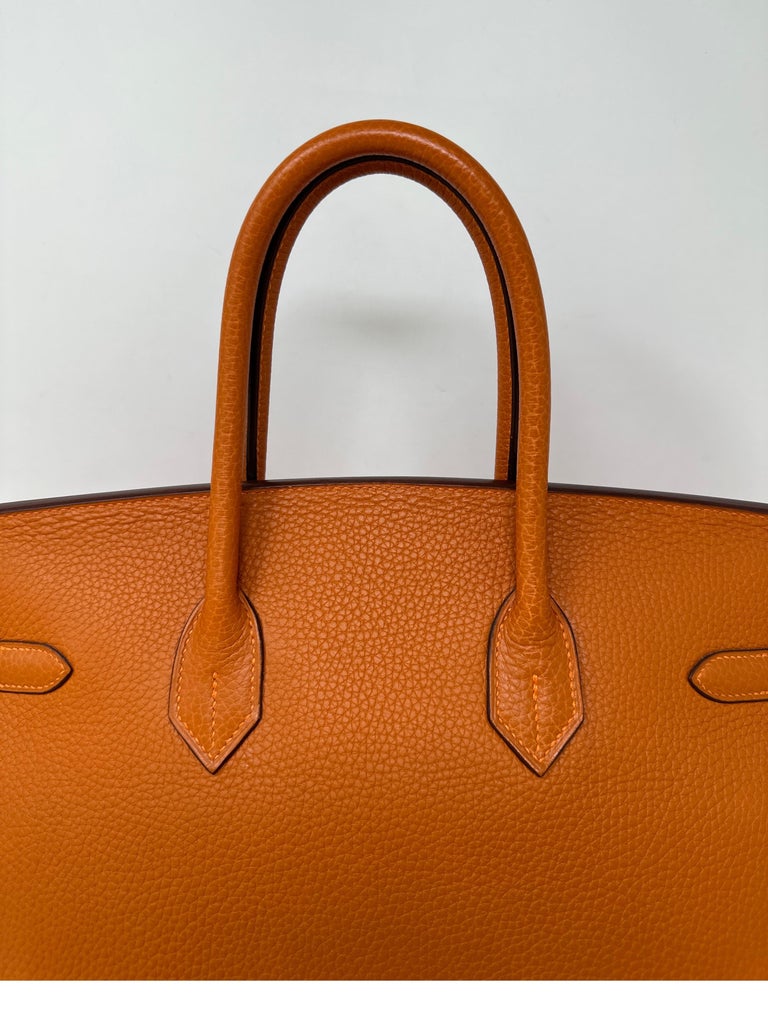 Hermes Orange Birkin 35 Bag For Sale at 1stDibs