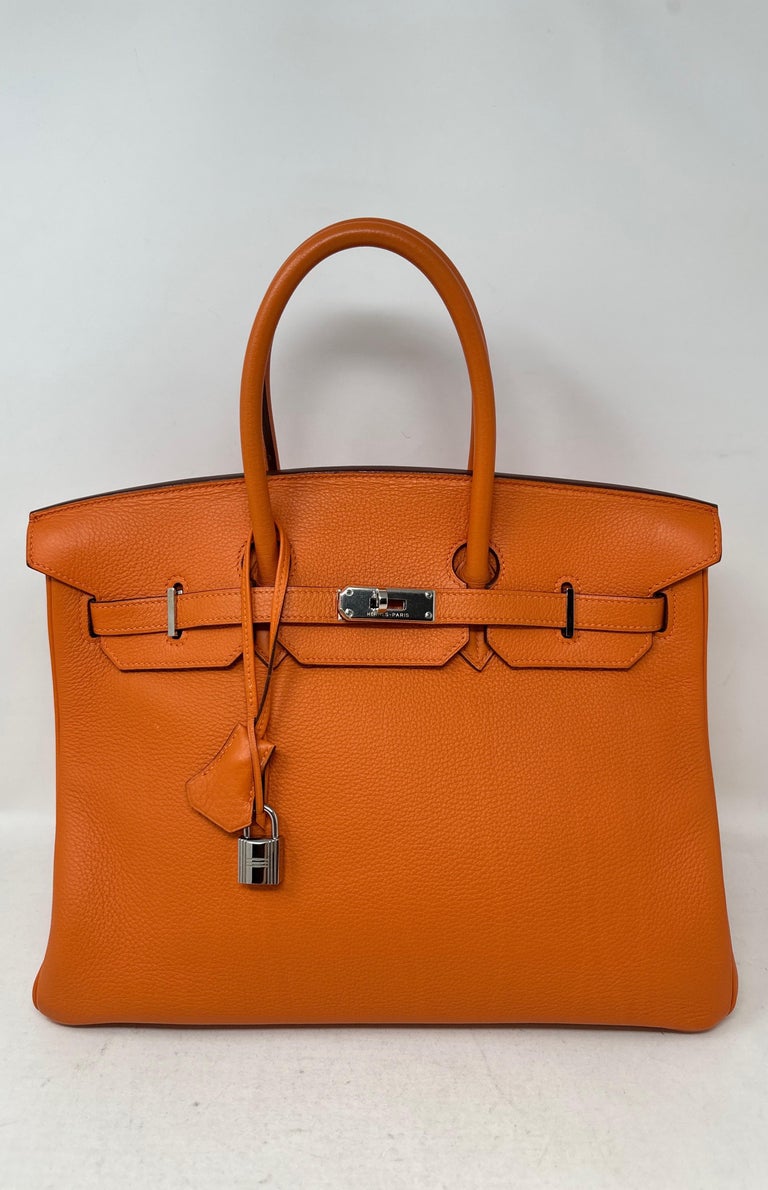 Hermes Orange Birkin 35 Bag For Sale at 1stDibs