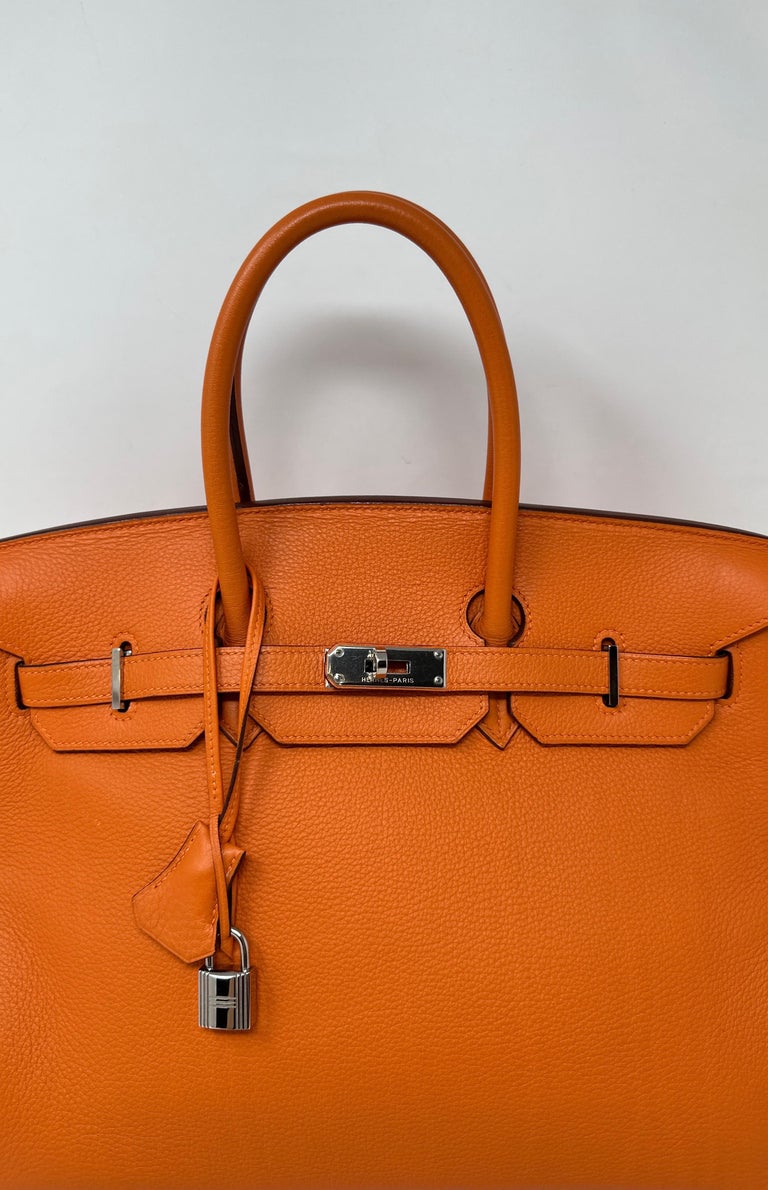 Hermes Orange Birkin 35 Bag For Sale at 1stDibs