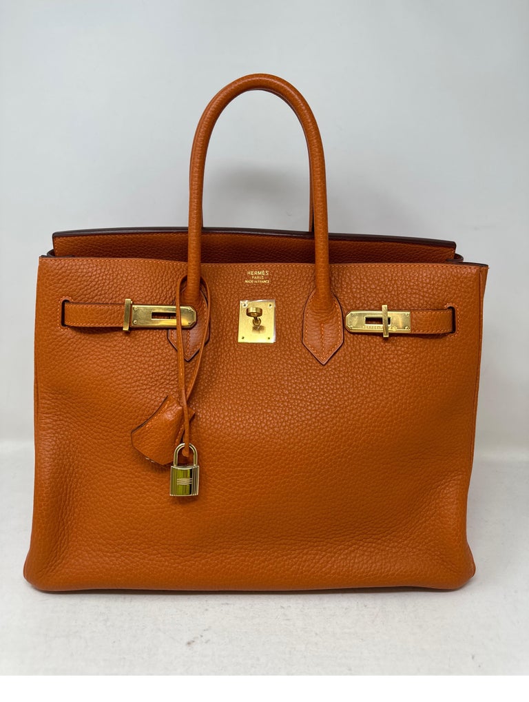 Hermes Orange Birkin 35 Bag For Sale at 1stDibs