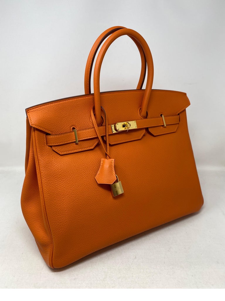 Hermes Orange Birkin 35 Bag For Sale at 1stDibs
