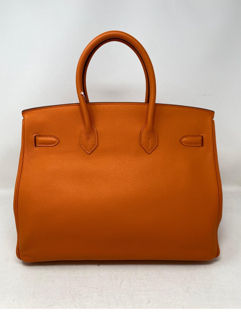 Hermes Orange Birkin 35 Bag For Sale at 1stDibs