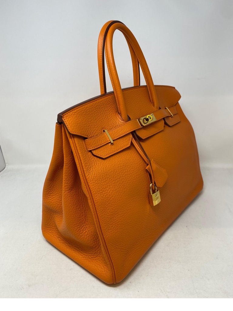 Hermes Orange Birkin 35 Bag For Sale at 1stDibs