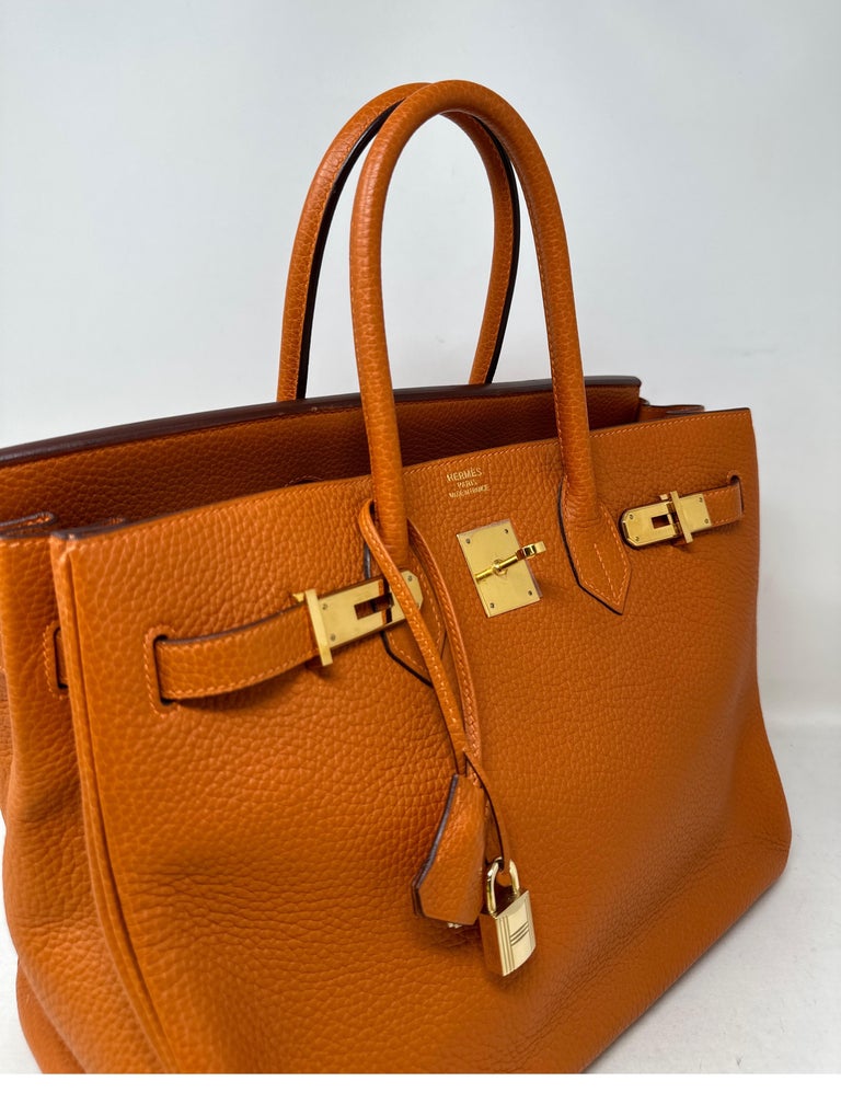 Hermes Orange Birkin 35 Bag For Sale at 1stDibs