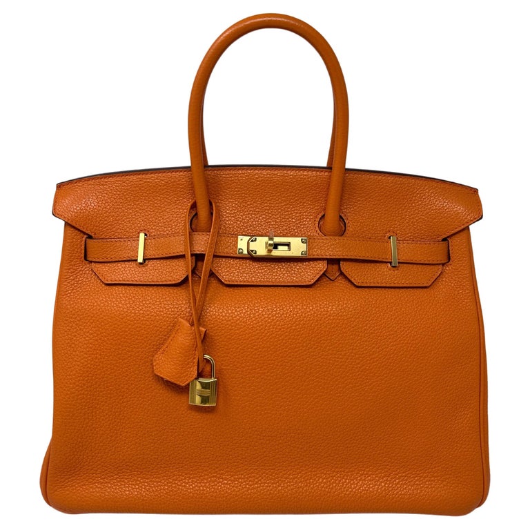 Hermes Orange Birkin 35 Bag For Sale at 1stDibs