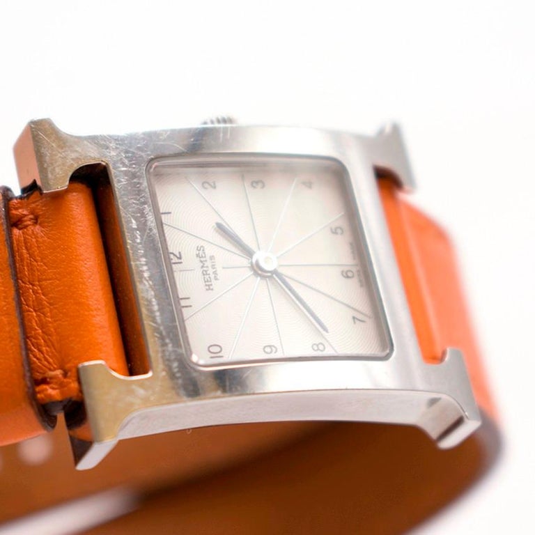 Hermès Orange Double-Strap Watch at 1stDibs | hermes double strap watch