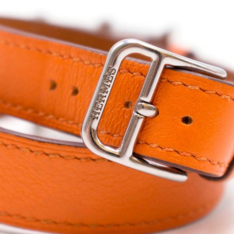 Hermes Orange Double-Strap Watch at 1stDibs | hermes watch diamond ...