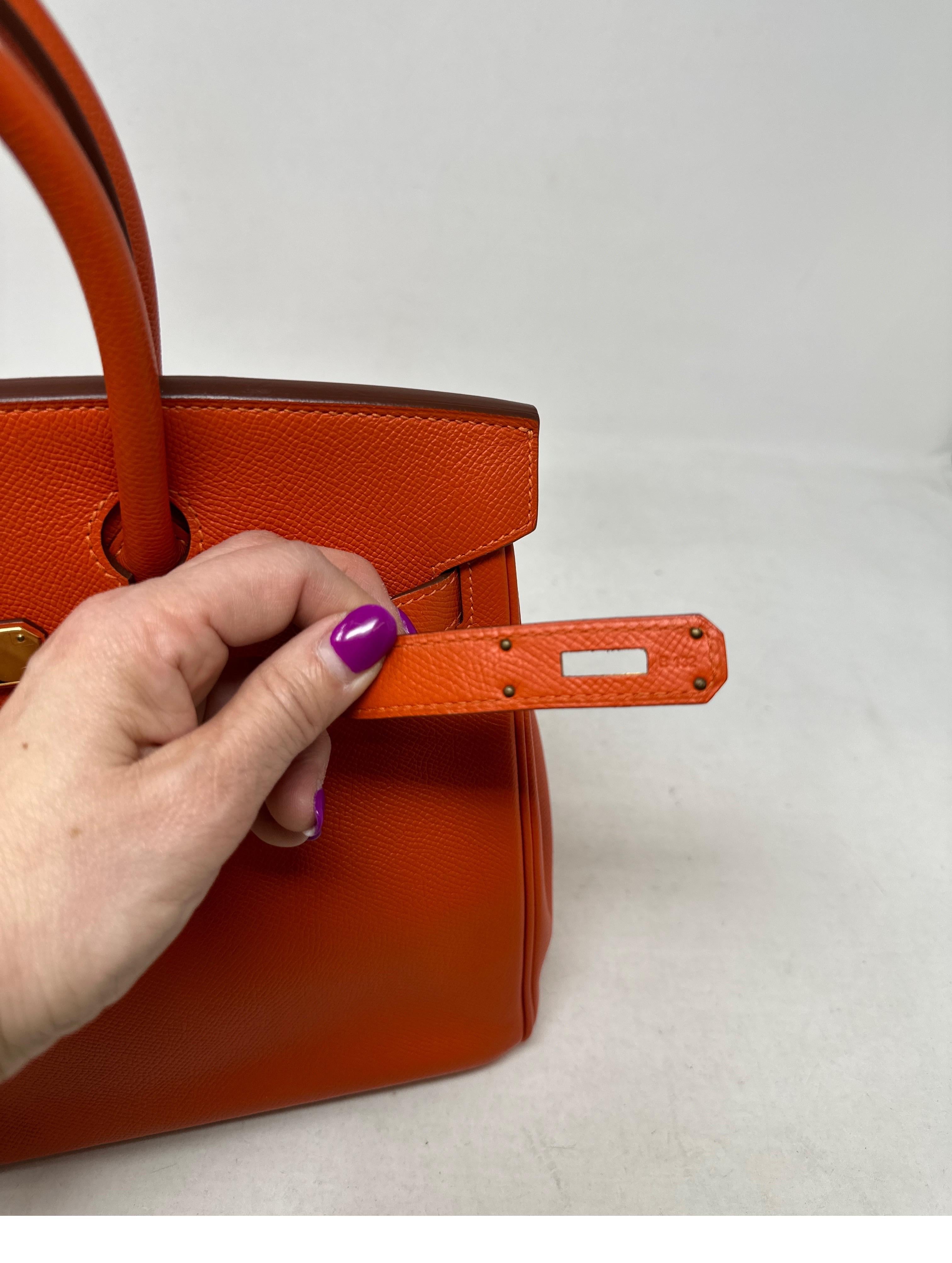 Hermes Orange Poppy Birkin 30 Bag For Sale at 1stDibs | birkin bag ...