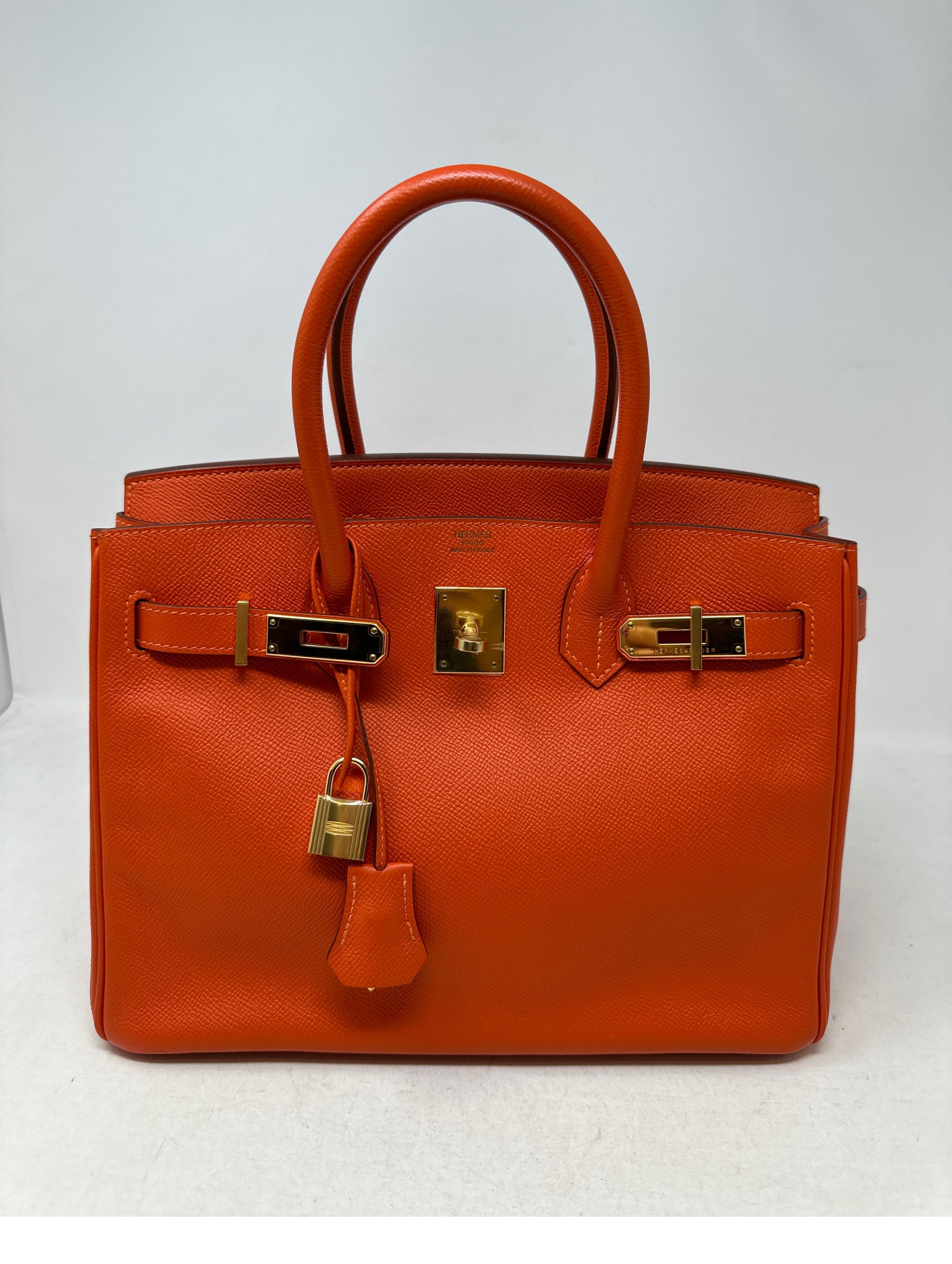 Hermes Orange Poppy Birkin 30 Bag For Sale at 1stDibs | birkin bag ...