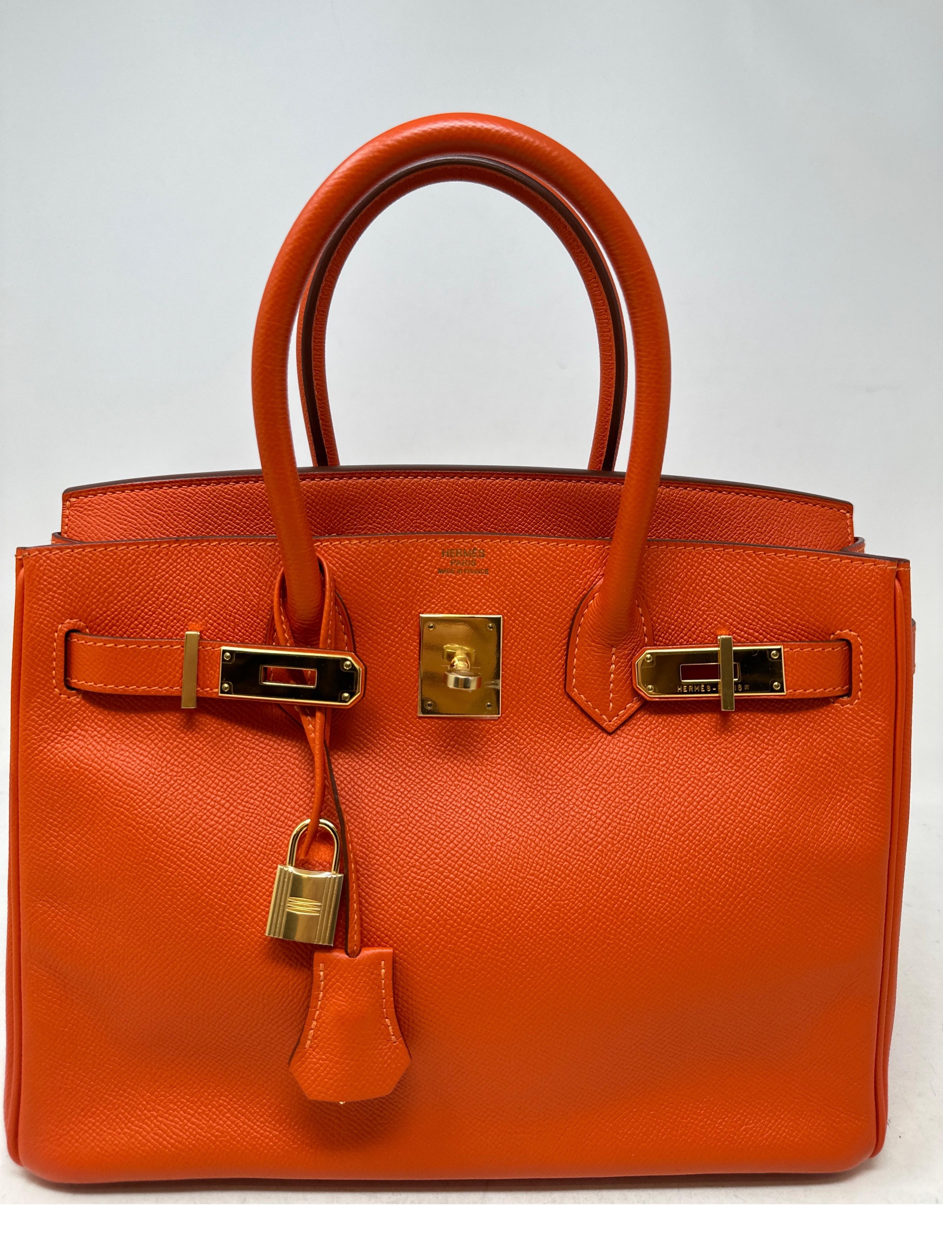 Hermes Orange Poppy Birkin 30 Bag For Sale at 1stDibs | birkin bag ...