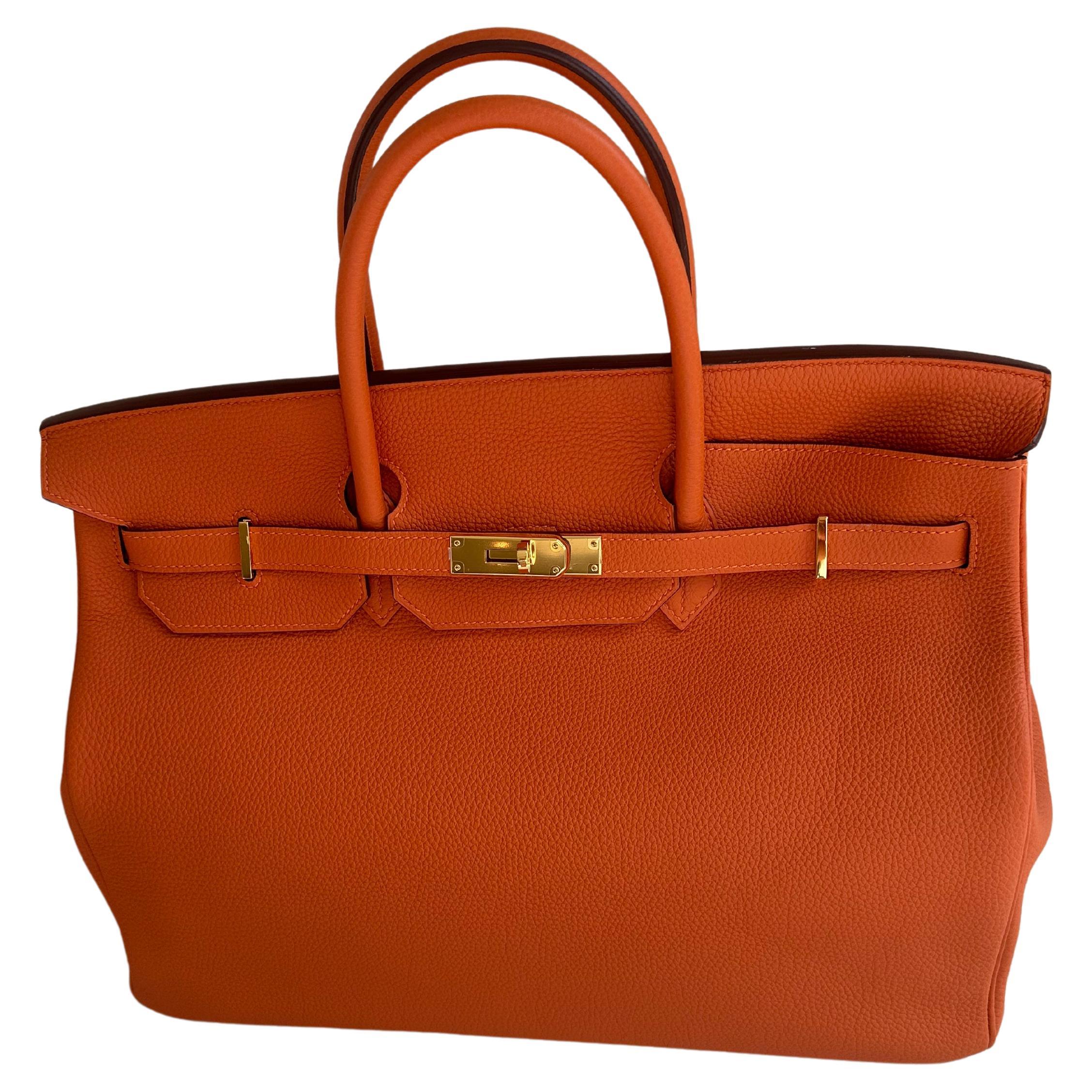 Hermés Orange Togo Birkin 35cm For Sale at 1stDibs