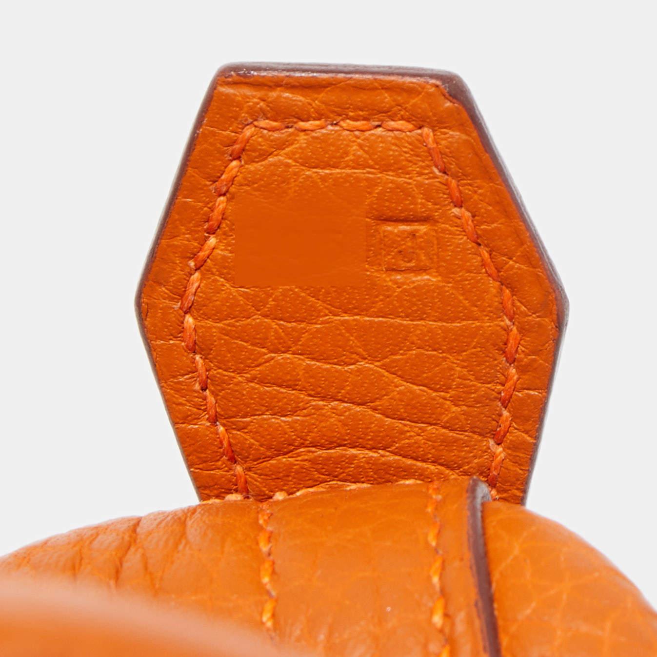 Hermes Orange Togo Leather Bolide 31 Bag at 1stDibs