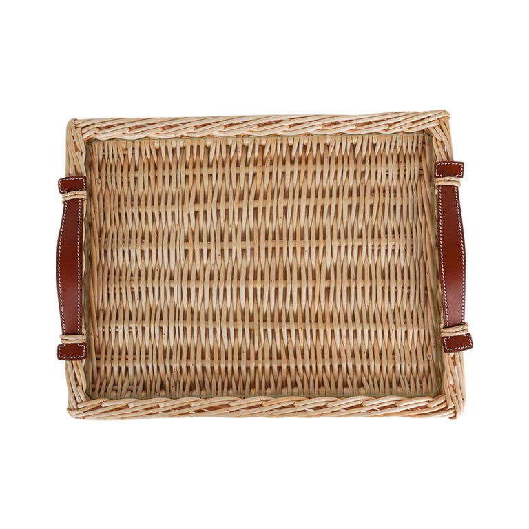 Hermes Oseraie Very, Very Small Model Tray Bridle Leather Handles New w ...