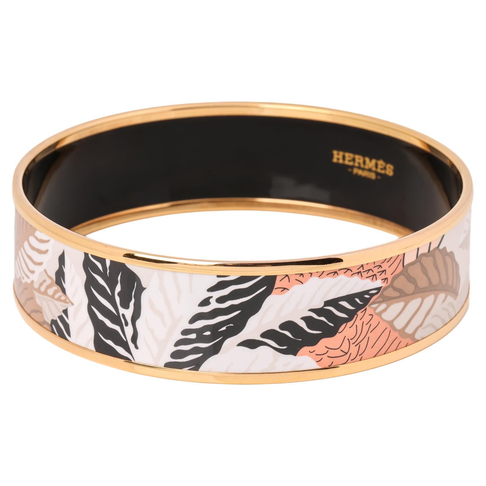 Vintage Hermes cloisonne enamel click and clack bangle green yacht ...