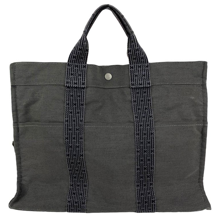 Hermes Paris Canvas Herline Her Line MM Tote Bag with Padlock at 1stDibs
