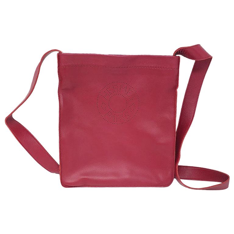 Hermes Paris Clou De Selle Fuschia Logo Messenger Crossbody Bag in Box ...